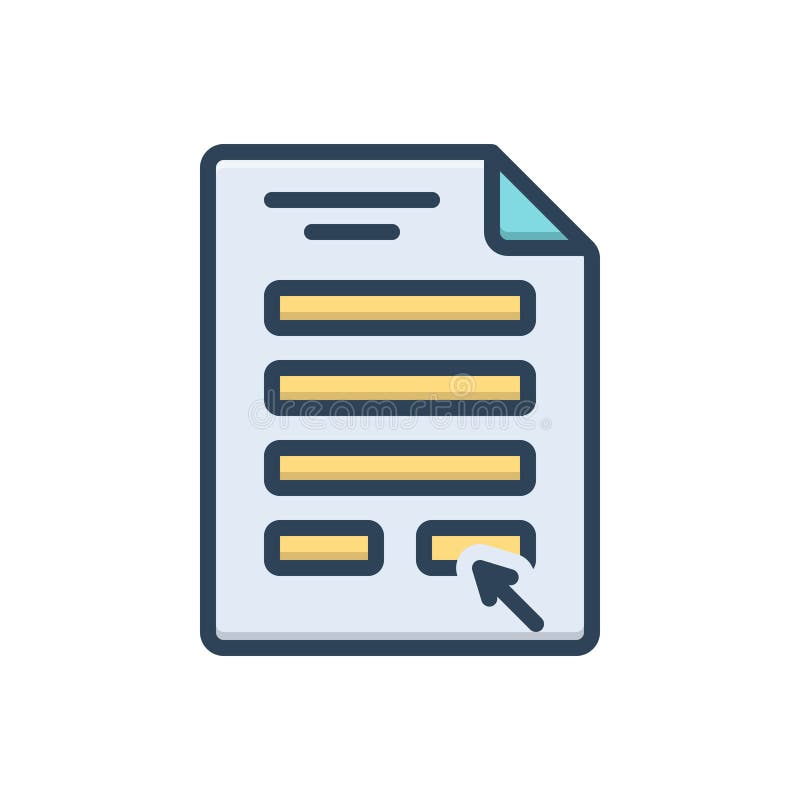 Color Illustration Icon for Submit, Render and Adduce Stock ...