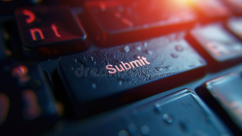 Submit Key Macro with Dynamic Lighting and Modern Tones Stock Image ...