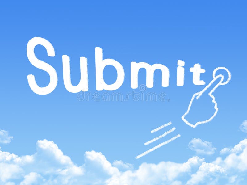 Submit message cloud shape stock illustration. Illustration of global ...