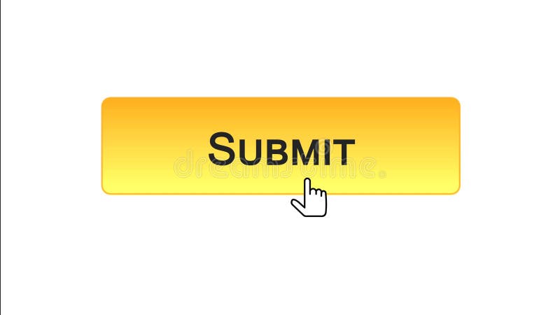 Submit Web Interface Button Clicked With Mouse Cursor Orange Color