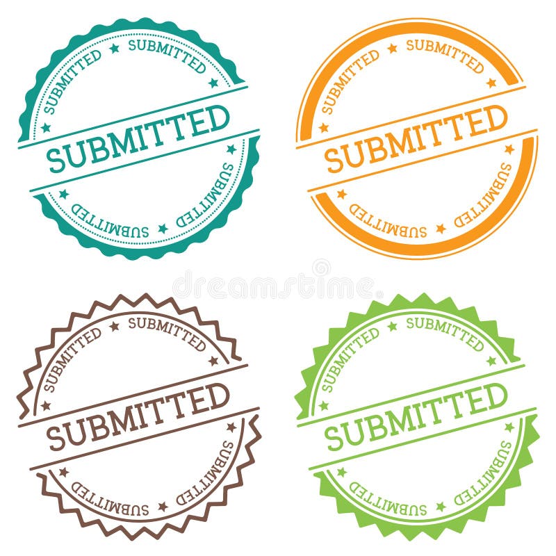 SUBMITTED stock illustration. Illustration of sign, apply - 179538280