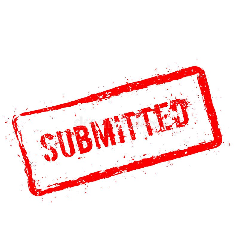 Submitted Red Rubber Stamp Isolated on White. Stock Vector ...