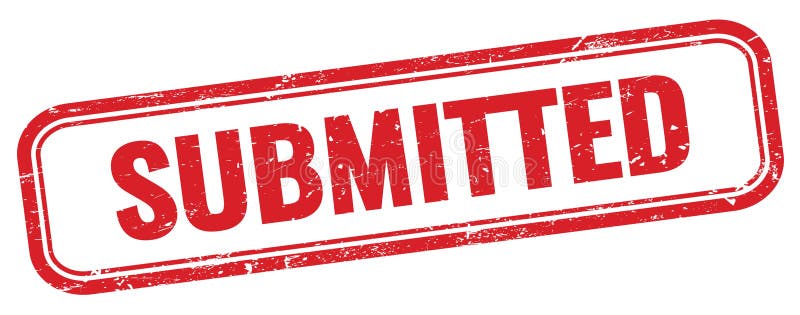 SUBMITTED Text on Red Grungy Stamp Stock Illustration - Illustration of ...