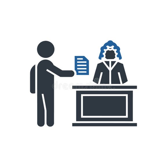 Submitting Legal Document Icon Stock Vector - Illustration of legal ...