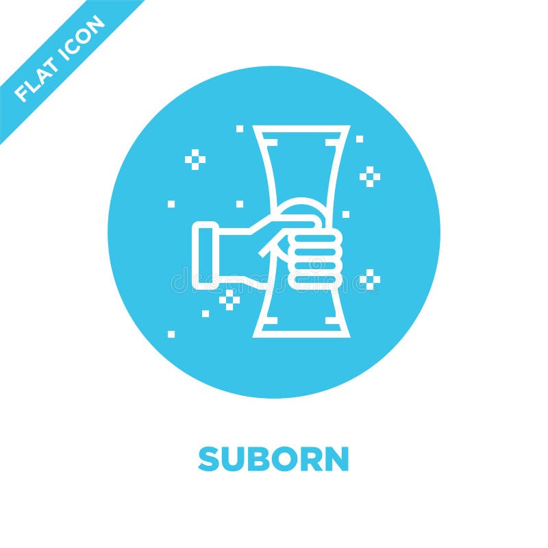 Suborn Icon Vector from Corruption Elements Collection. Thin Line ...