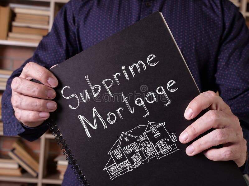 Subprime Mortgage is Shown on the Photo Using the Text Stock Photo ...