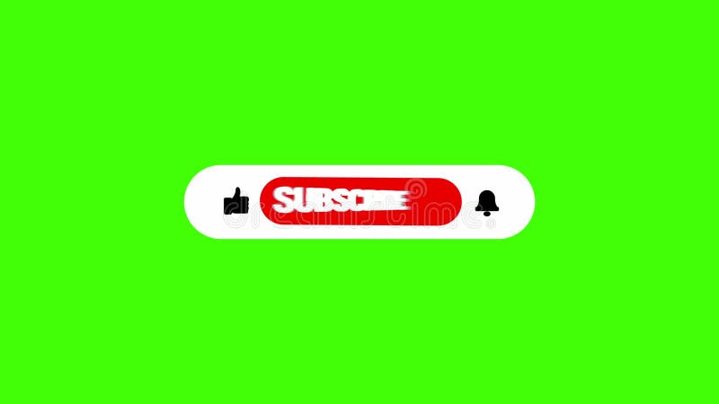 Subscribe Animation, Like, Bell Notification Button Animation. Green ...