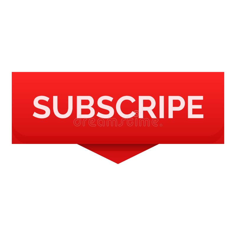 Subscribe Arrow Icon, Cartoon Style Stock Vector - Illustration of ...