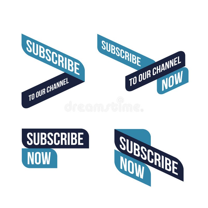 Subscribe Arrows Set with the Text on White Stock Vector - Illustration ...