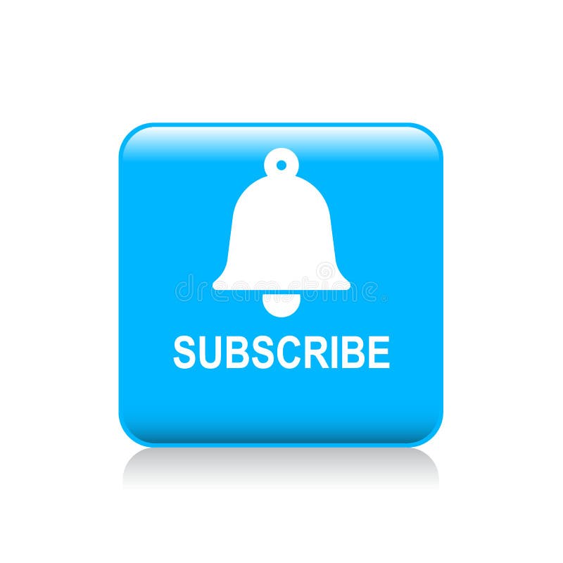 Subscribe bell icon stock illustration. Illustration of blog - 122357808