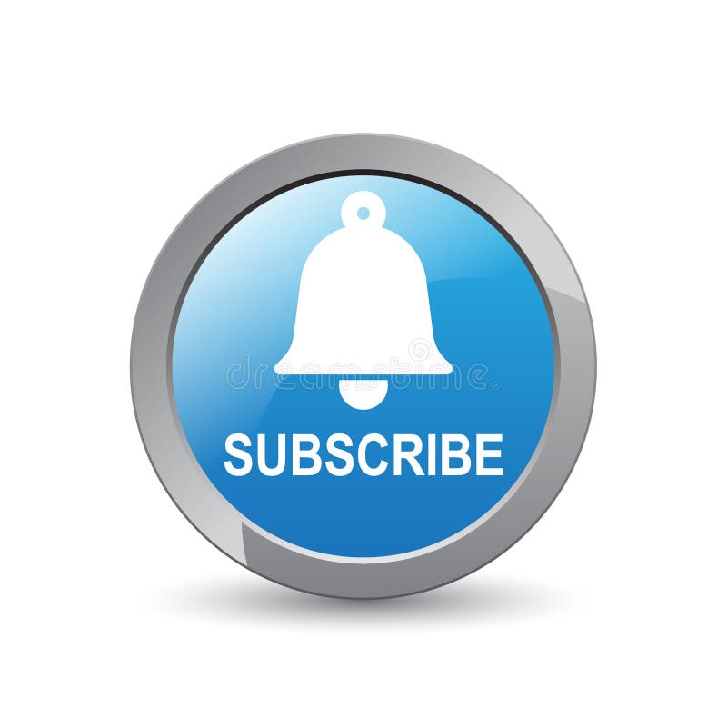 Subscribe bell icon stock illustration. Illustration of banner - 122357492