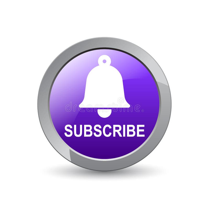 Subscribe bell icon stock illustration. Illustration of blog - 122357808