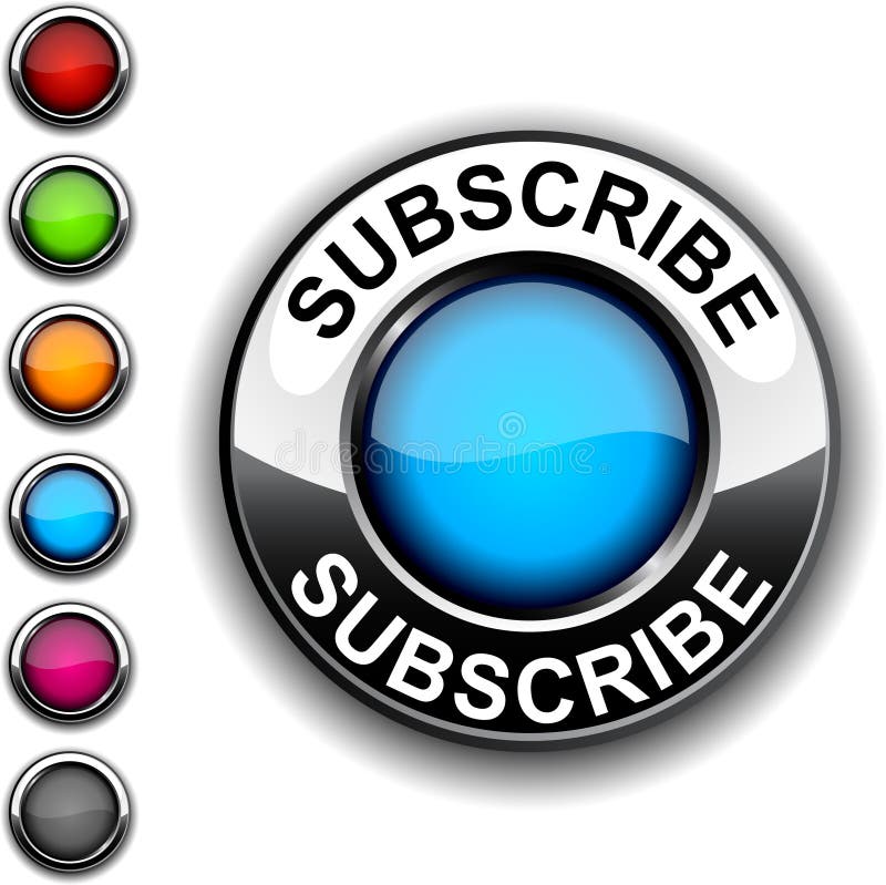 Subscribe button. stock vector. Illustration of icon - 14645819