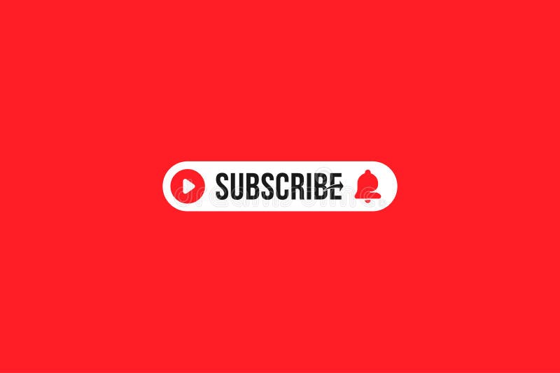 Subscribe Button With Bell Icon. Red Button For Channel And Video Blog ...
