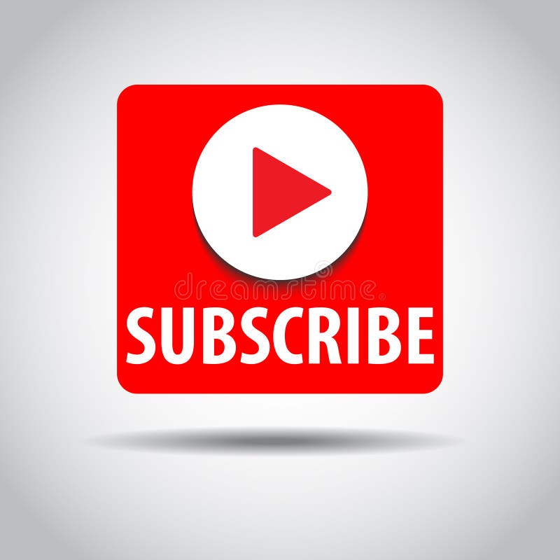 SUBSCRIBE - Button Color with Shadow. Vector Illustration Editorial ...
