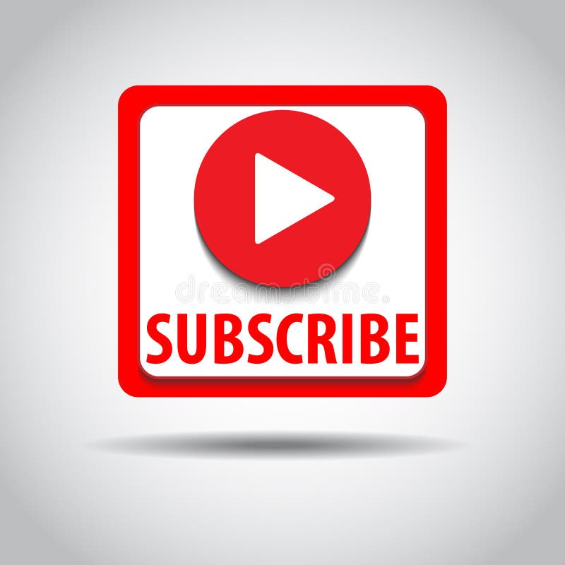 SUBSCRIBE - Button Color with Shadow. Vector Illustration Editorial ...