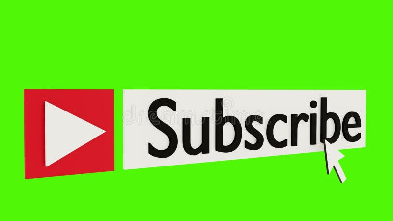 Subscribe Button on a Green Background Stock Video - Video of internet ...