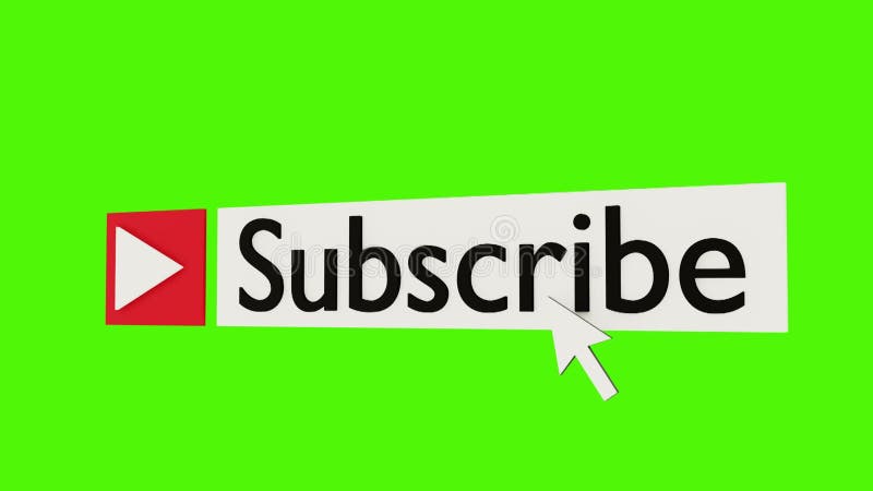 Subscribe Button on a Green Background Stock Video - Video of internet ...