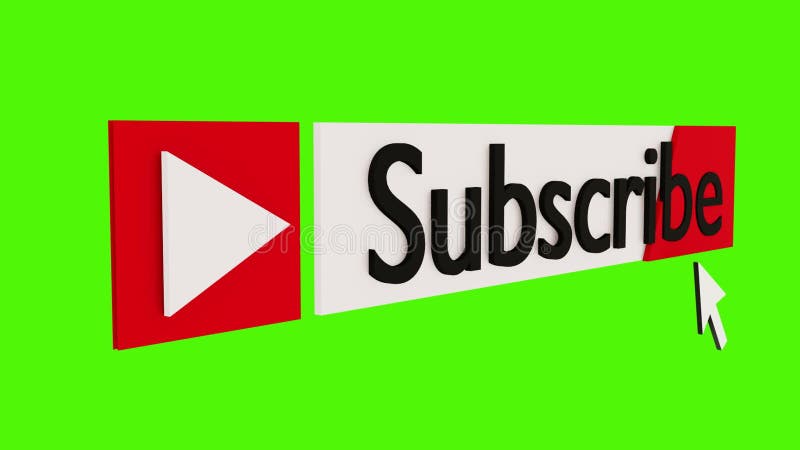 Subscribe Button on a Green Background Stock Video - Video of internet ...