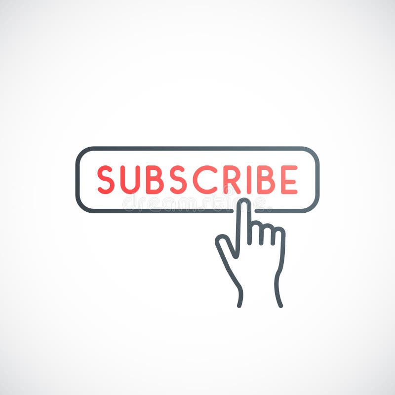 Subscribe button icon. stock vector. Illustration of icon - 227652169
