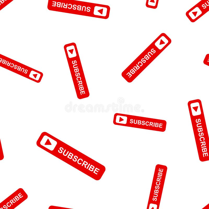 Subscribe Button Icon Seamless Pattern Background. Business Concept ...