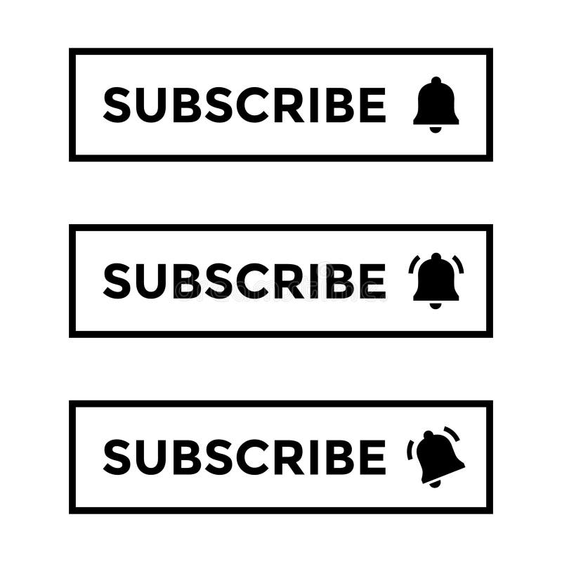 Subscribe Button Icon in Simple Style. Subscription Elements Stock ...