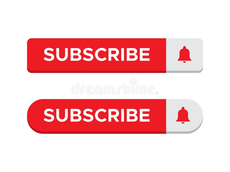 Subscribe Button and Subscribed Icon Vector for Streaming Channel ...