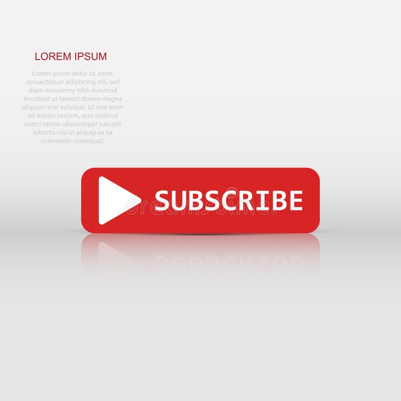 Subscribe Button Icon. Vector Illustration Stock Vector - Illustration ...