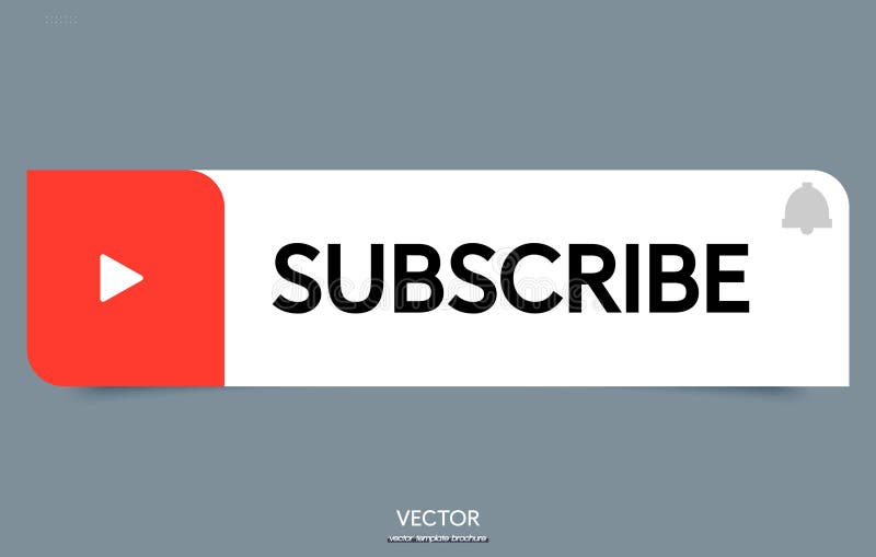 Subscribe Button. Infographics Element for Social Networks Stock Vector ...