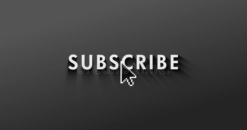 Subscribe Button. Mouse Pointer Clicks Subscribe Button and Subscribes ...