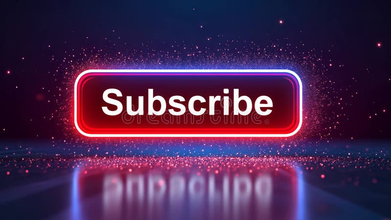 Subscribe Button Neon Glow Animation Video Stock Video - Video of ...