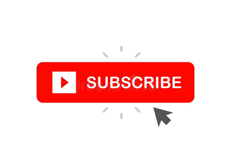 Subscribe Button Red Colored with Arrow Cursor. Vector Stock Vector ...