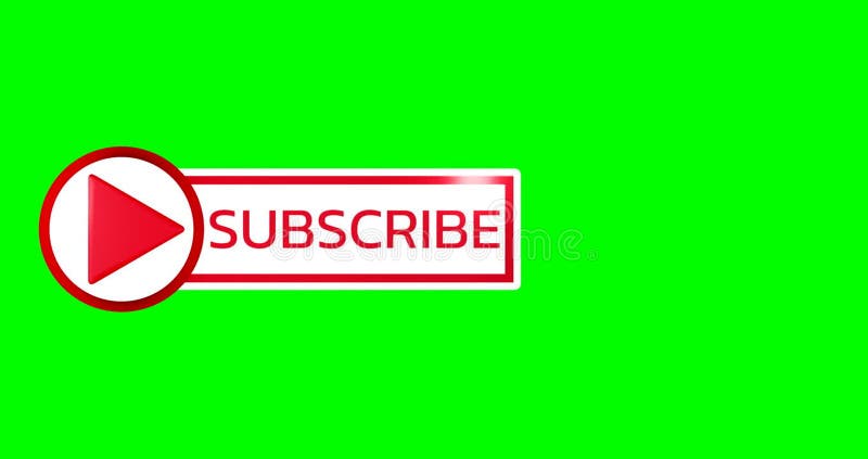 Subscribe Button with Reveal Animation on Green Screen. Stock Video ...
