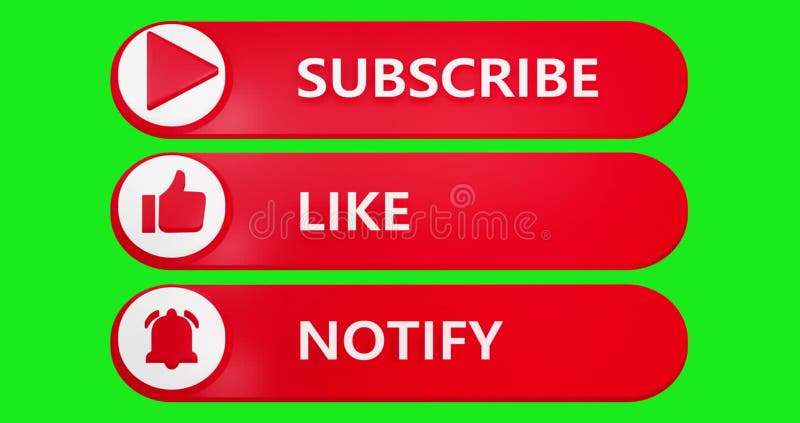 Green Screen Subscribe Button Animation Backgrounds Stock Footage ...