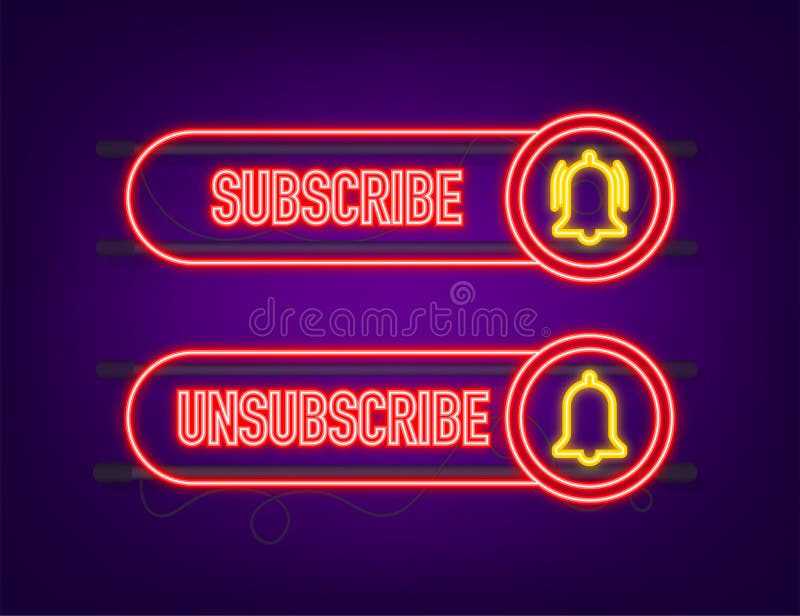 Subscribe Button Template with the Notification Bell. News Subscribe ...