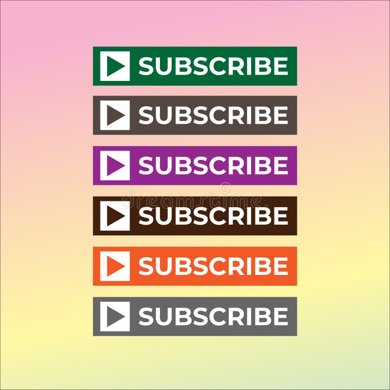 Youtube Subscribe Button Square Stock Illustrations – 375 Youtube ...