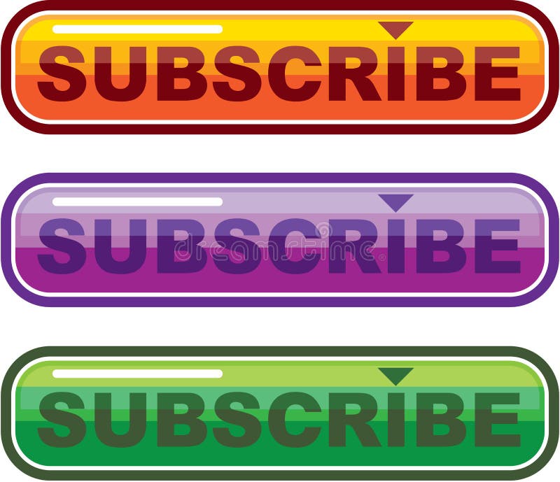 Subscribe button Vector stock vector. Illustration of online - 67347698