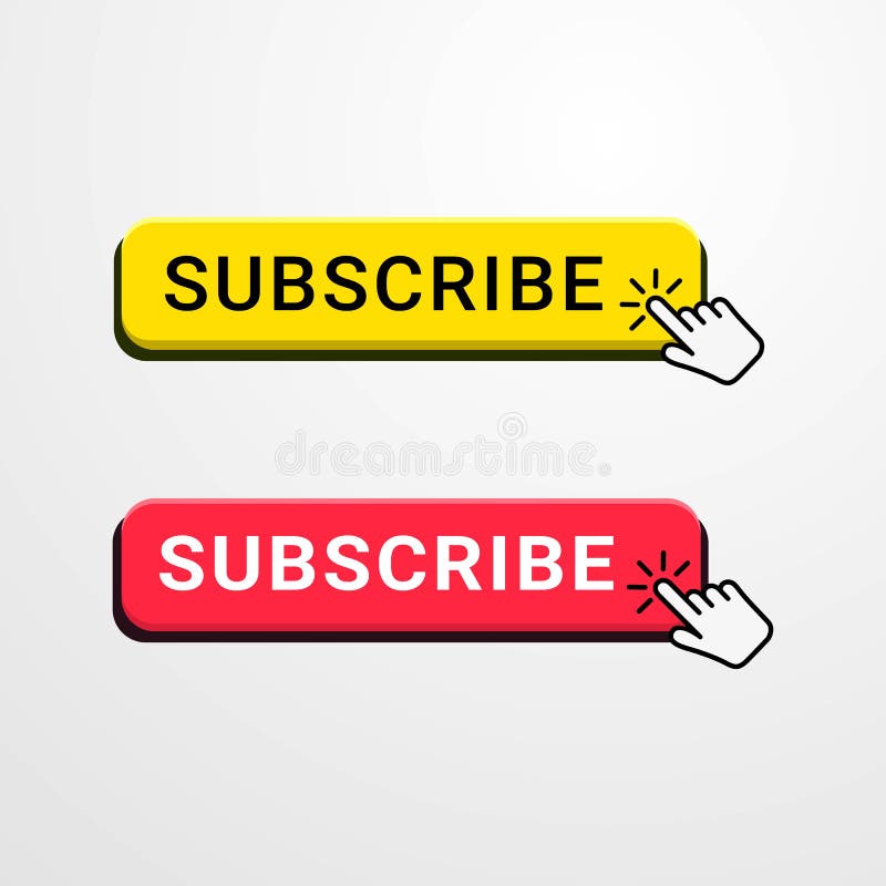 Subscribe Button for Video Channel, Blog and Social Media. Red Button ...