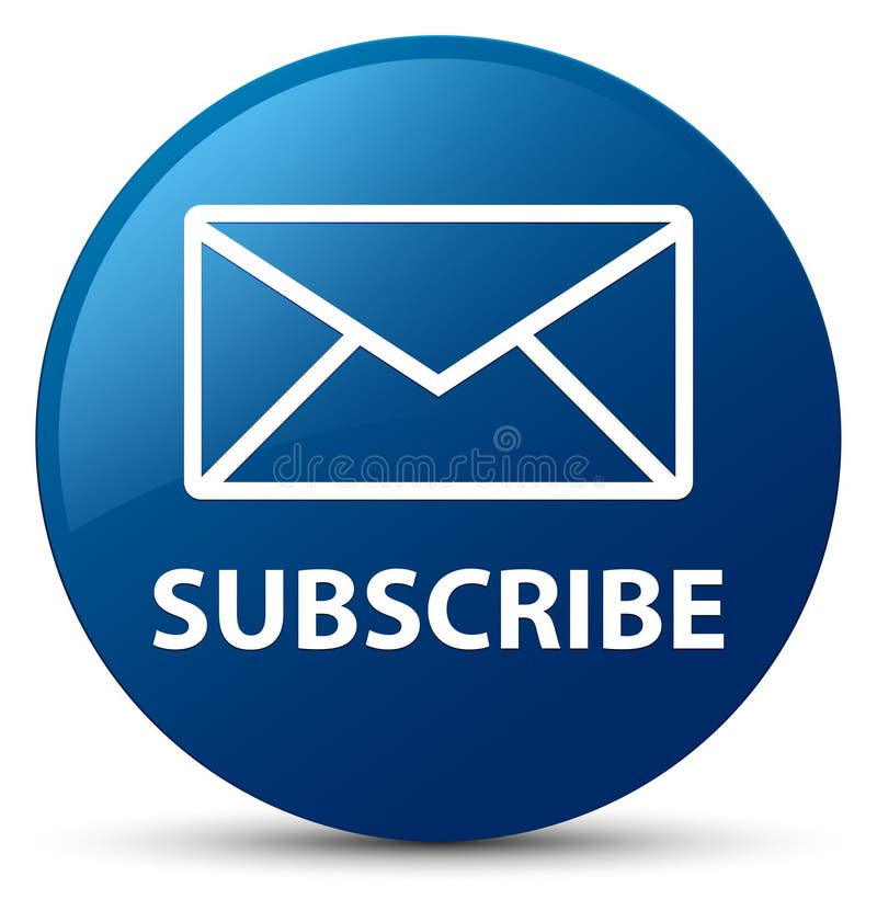 Subscribe (email Icon) Blue Round Button Stock Illustration ...