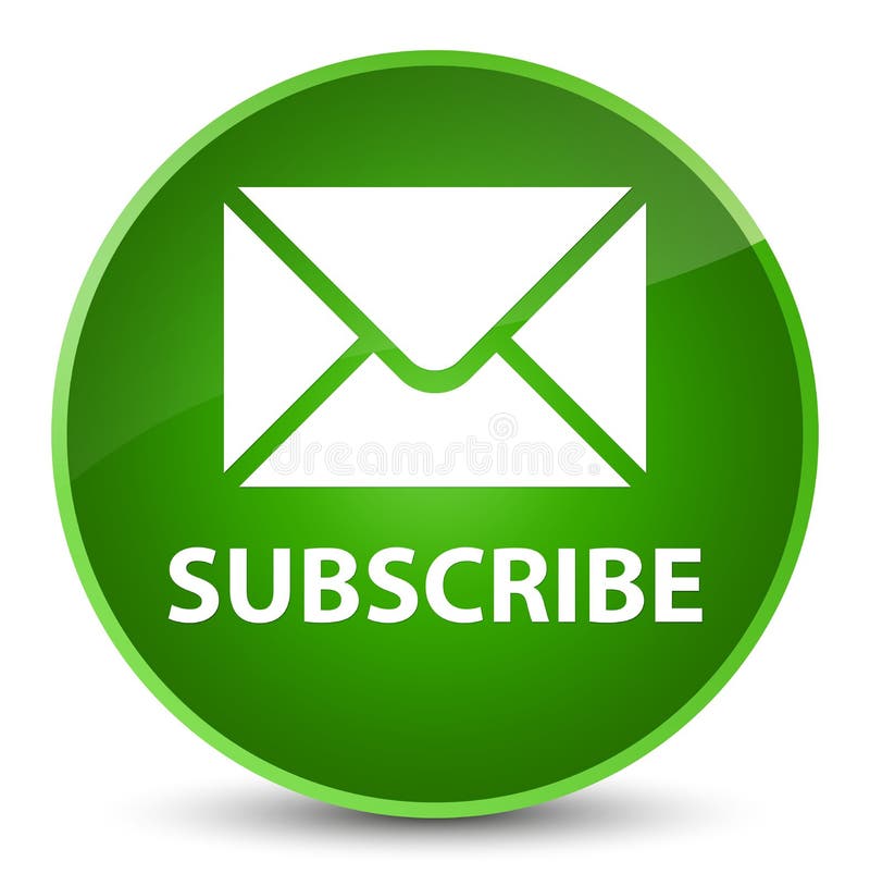 Subscribe (email Icon) Elegant Green Round Button Stock Illustration ...