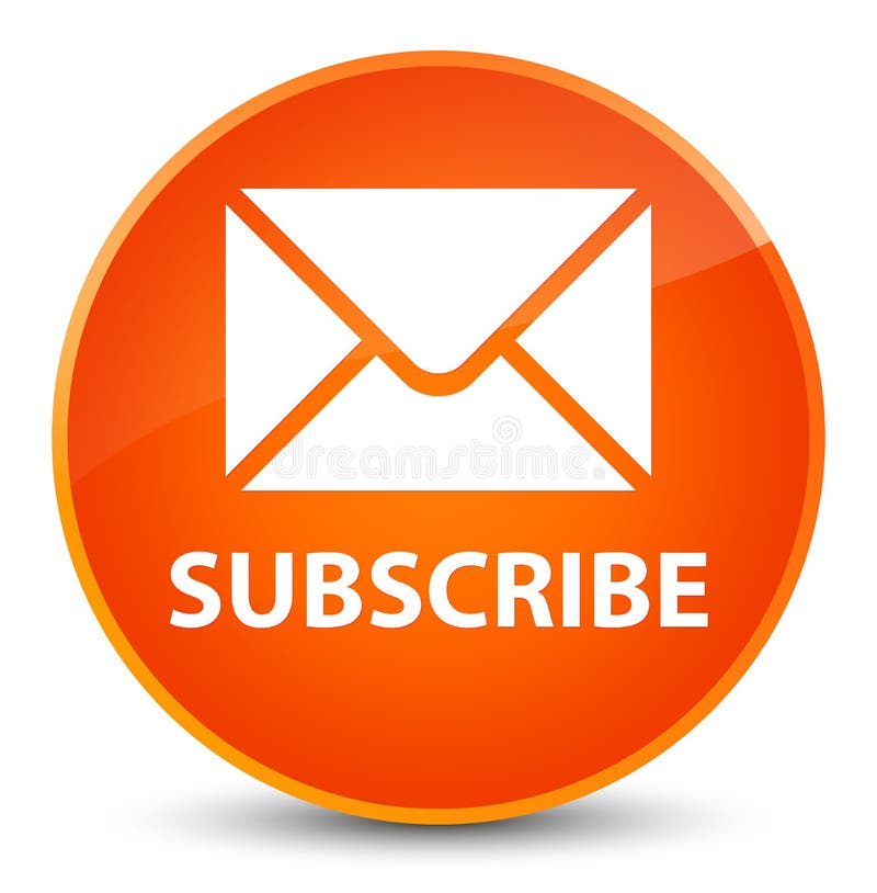 Subscribe (email Icon) Elegant Orange Round Button Stock Illustration ...