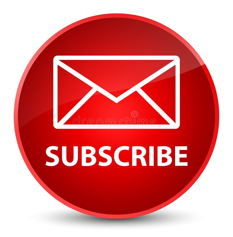 Subscribe (email Icon) Elegant Red Round Button Stock Illustration ...