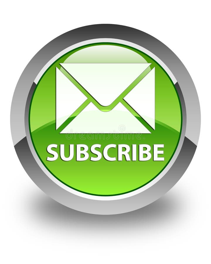 Subscribe (email Icon) Glossy Green Round Button Stock Illustration ...