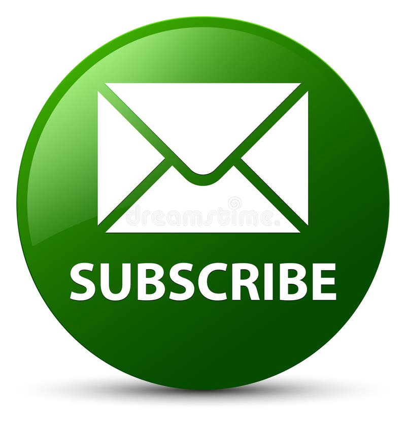Subscribe (email Icon) Green Round Button Stock Illustration ...