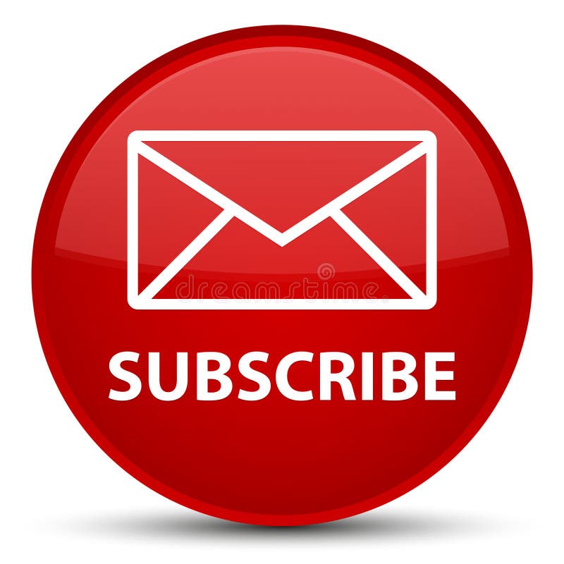 Subscribe (email Icon) Special Red Round Button Stock Illustration ...