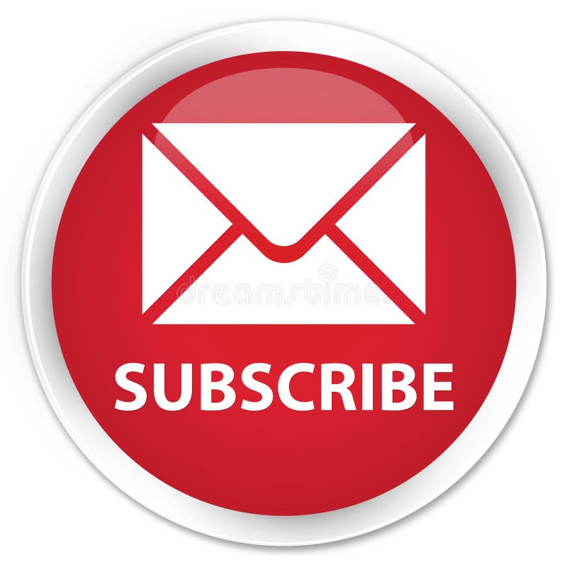 Subscribe (email Icon) Premium Red Round Button Stock Illustration ...