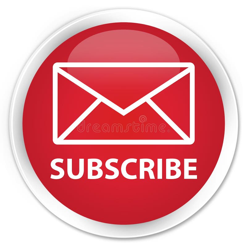 Subscribe (email Icon) Premium Red Round Button Stock Illustration ...