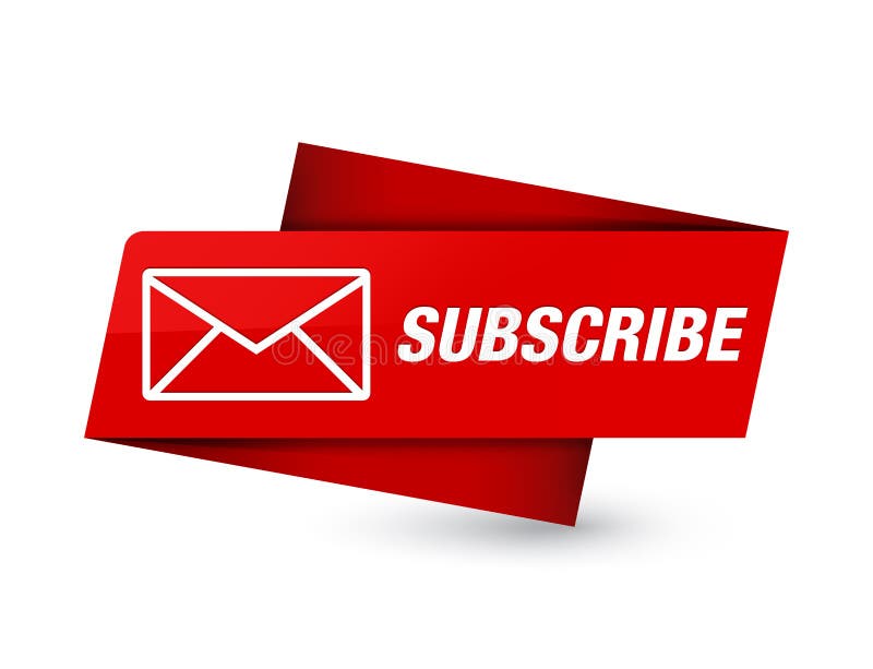 Subscribe (email Icon) Premium Red Tag Sign Stock Illustration ...