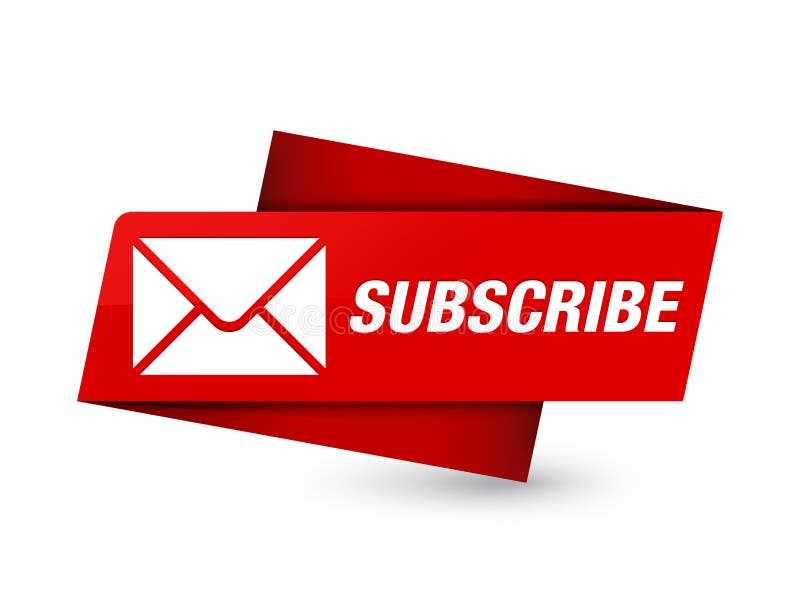 Subscribe (email Icon) Premium White Round Button Stock Illustration ...