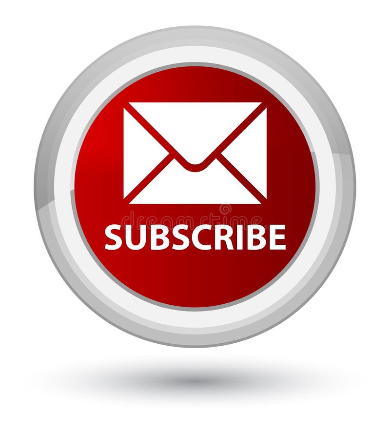 Subscribe (email Icon) Prime Red Round Button Stock Illustration ...